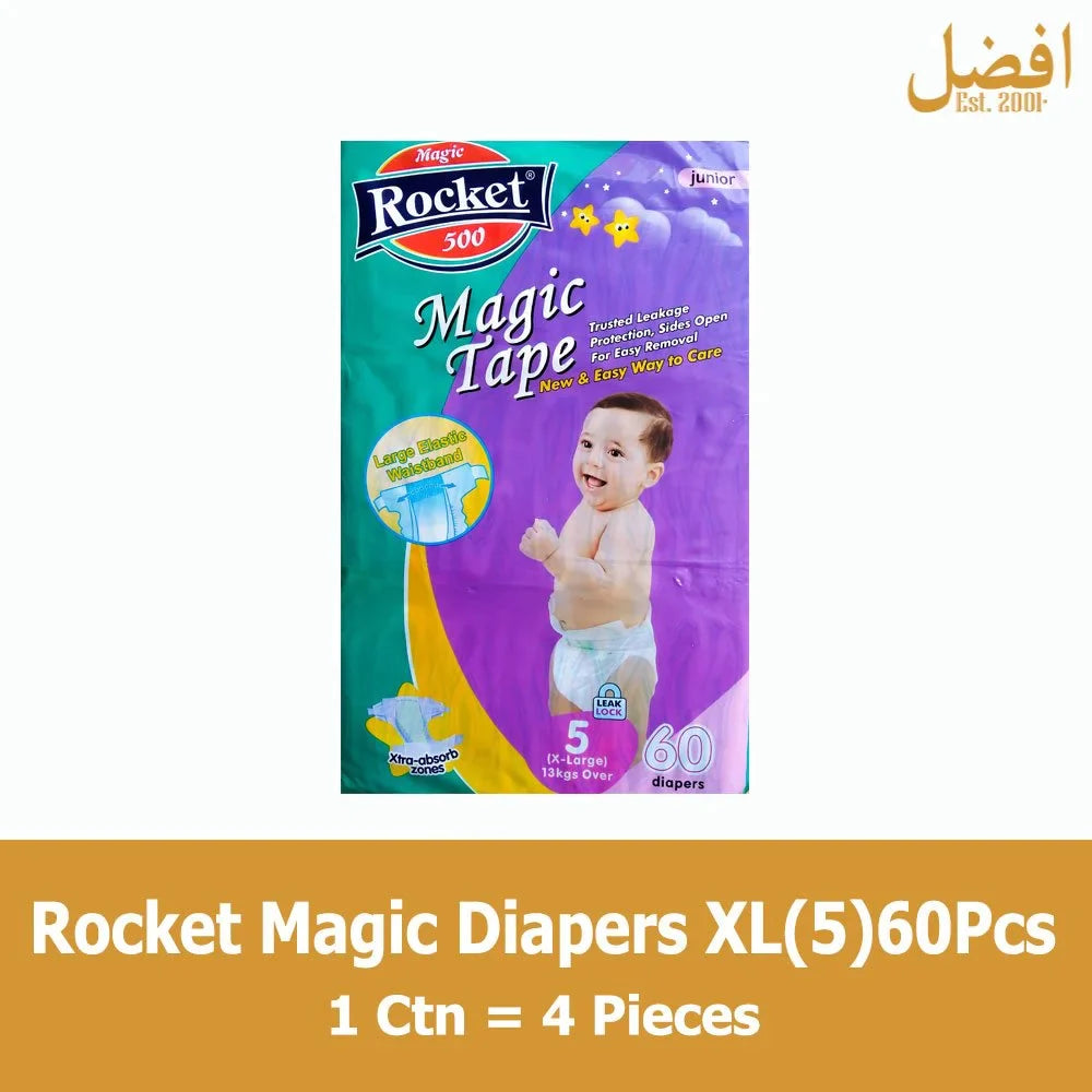Rocket Magic Diapers Extra Large(60 Pcs) – Afzal Wholesaler